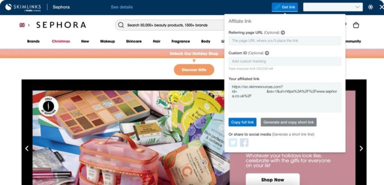 Sephora Affiliate Program - Skimlinks